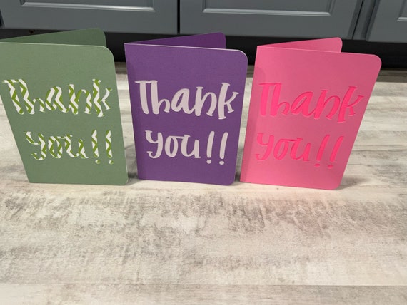 Thank You Cutout Card SVG Cut File/digital Download Only/paper - Etsy