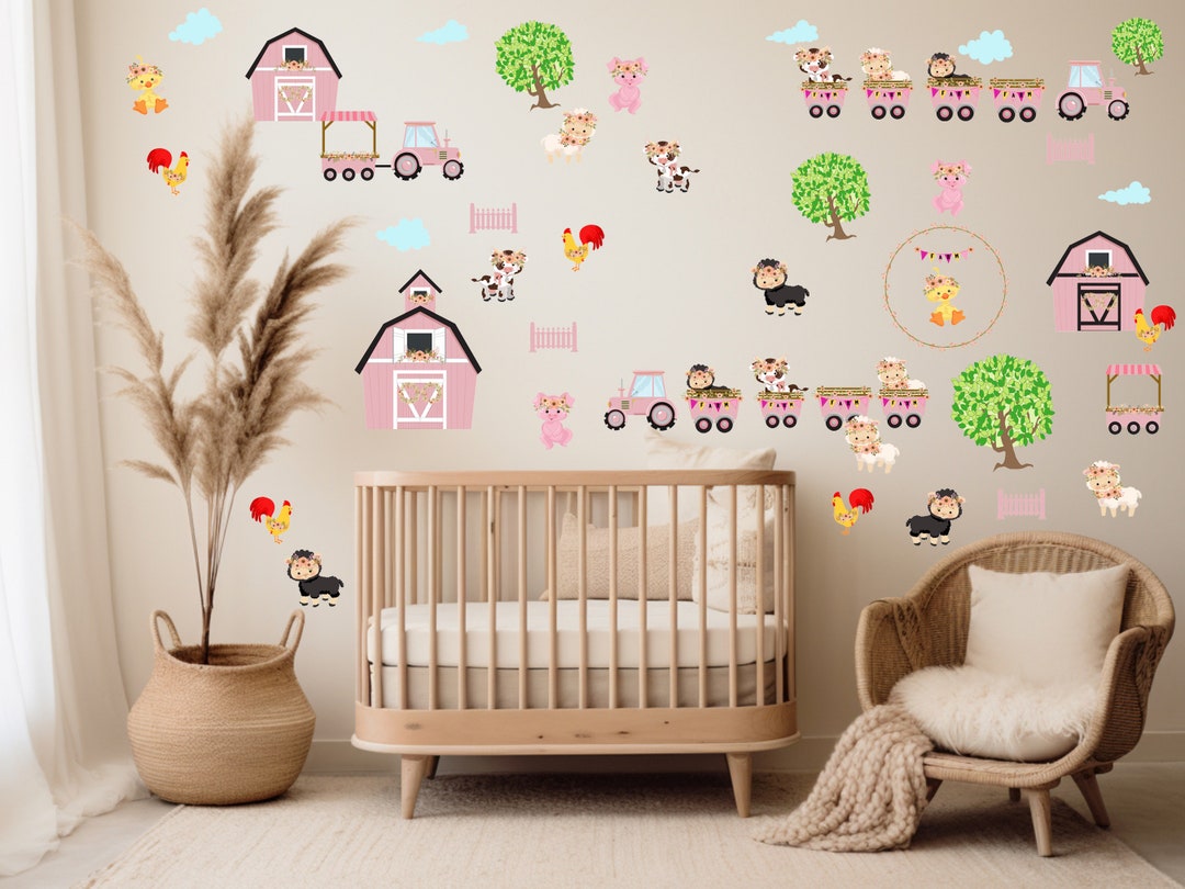 Farm Nursery Decor Farm Animal Wall Decals Farmyard Nursery Farm Animal ...
