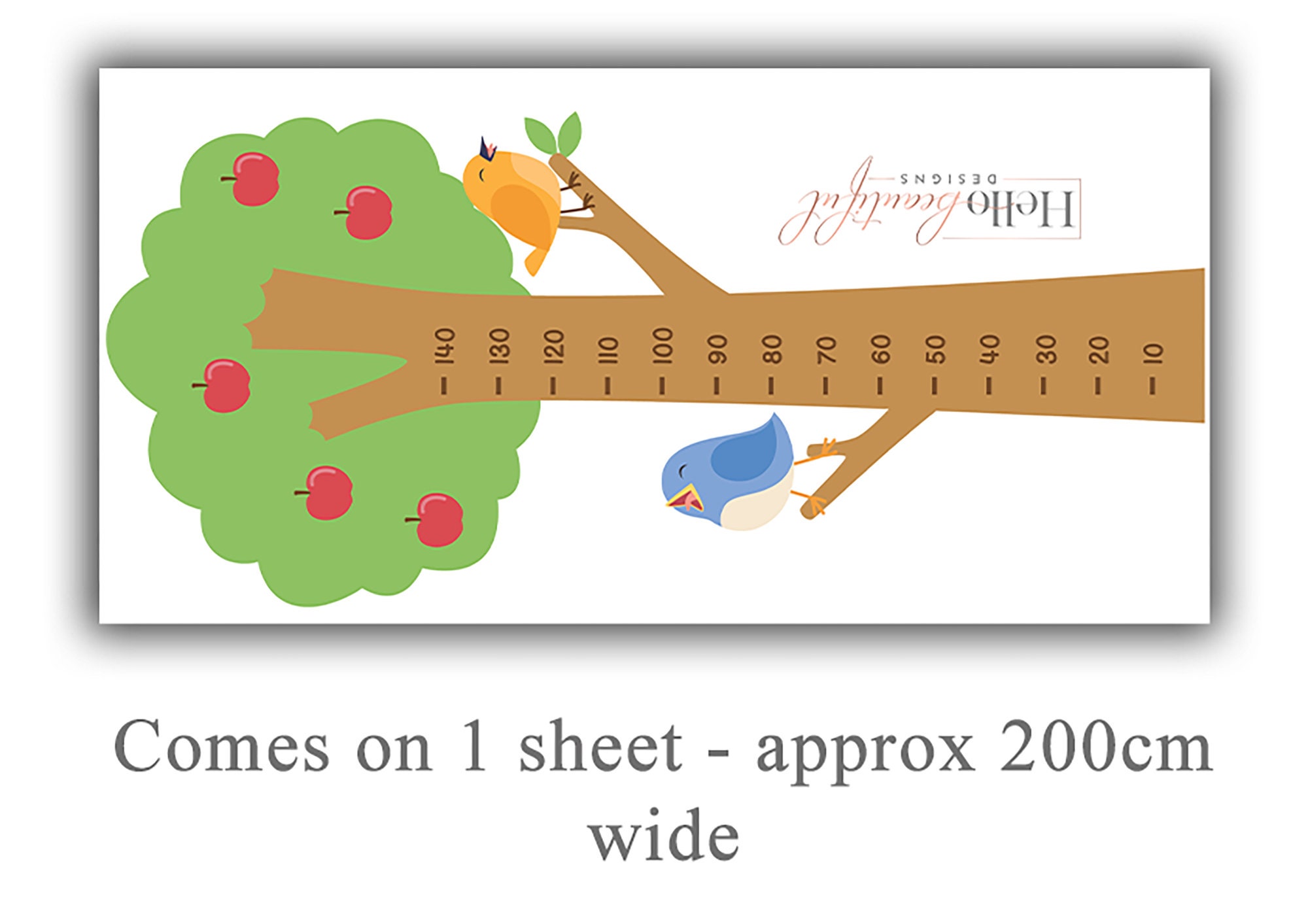 Get Your Hands on Our Handmade Apple Tree Growth Chart Wall - Etsy