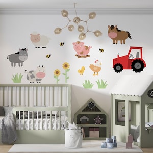 Farm Wall Sticker Farm Animal Wall Sticker Nursery Farm Wall Decal ...