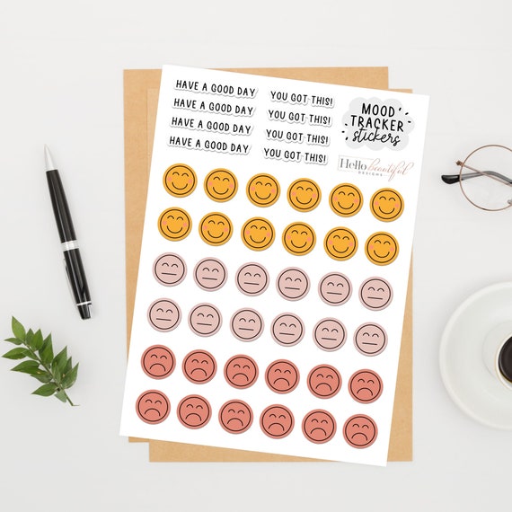Mood Tracker Stickers Mood Planner Stickers Functional - Etsy