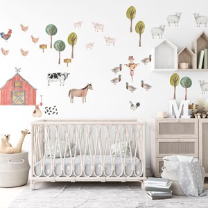 Farm Yard Wall Stickers Barn House Decal Farm Animal Decals Farm ...