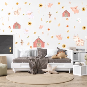 Farm Nursery Decor Farm Animal Wall Decals Farmyard Nursery Farm Animal ...
