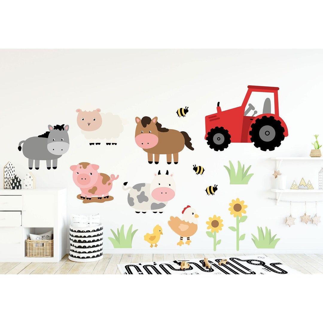 Farm Wall Sticker Farm Animal Wall Sticker Nursery Farm Wall Decal ...