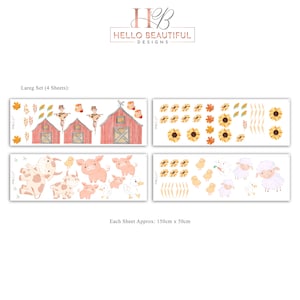 Farm Nursery Decor Farm Animal Wall Decals Farmyard Nursery Farm Animal ...