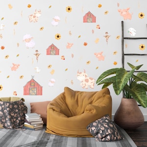 Farm Nursery Decor Farm Animal Wall Decals Farmyard Nursery Farm Animal ...