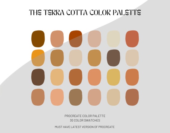 Terra Cotta Color Palette/color Swatches/instant | Etsy