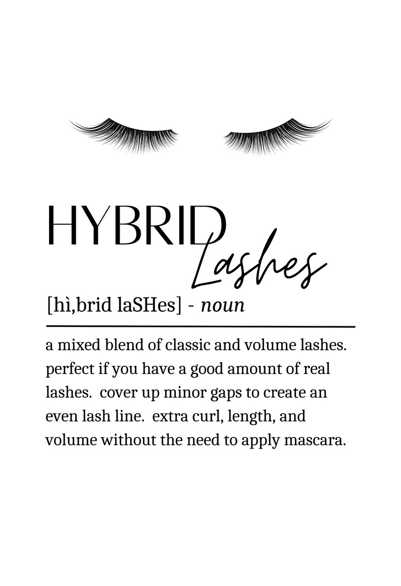 Lash Extension Signs Template - Etsy