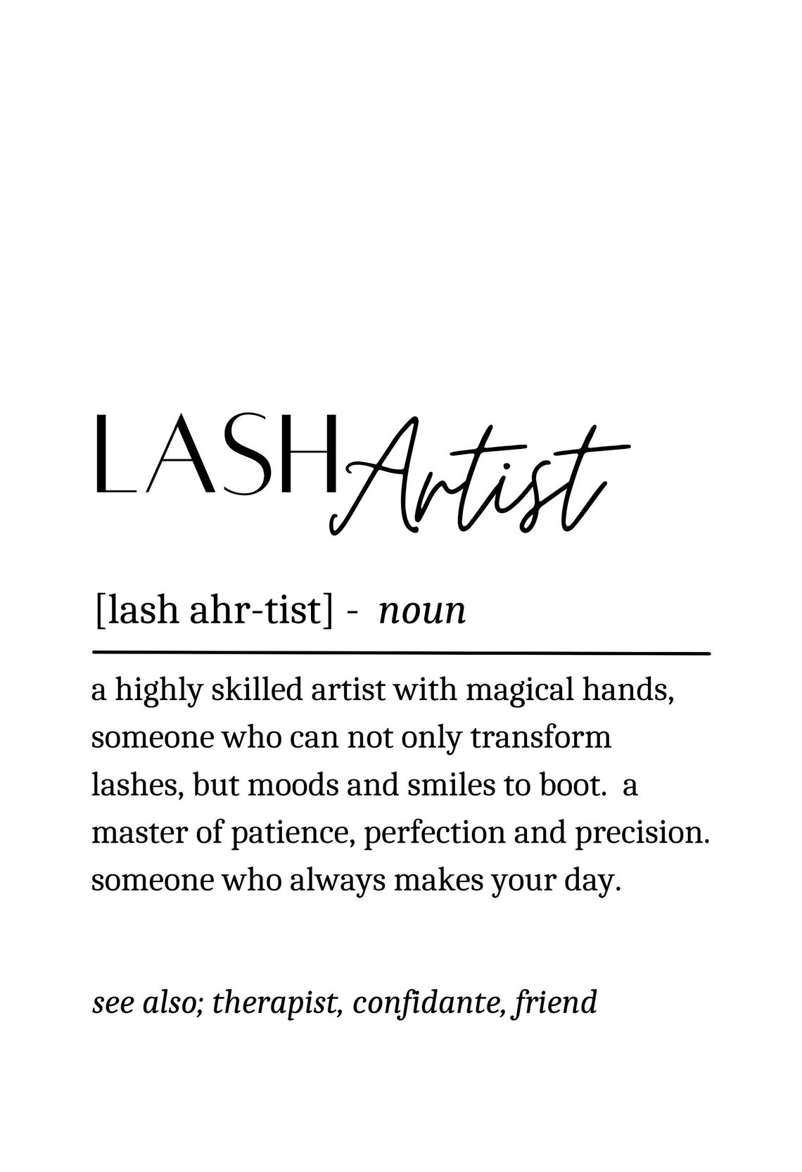 Lash Extension Sign Template - Etsy