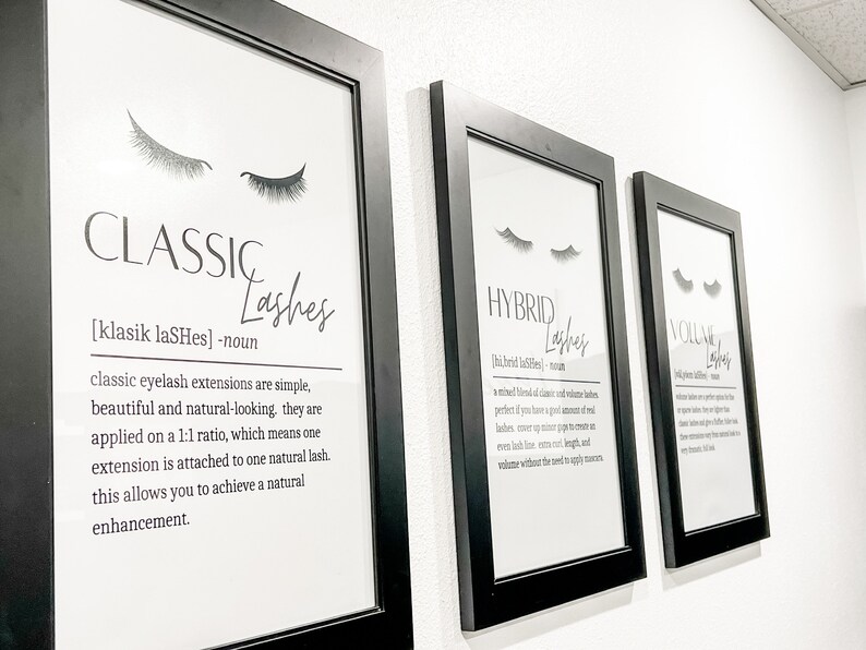 Lash Extension Signs Template - Etsy