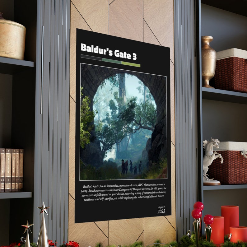Baldur's Gate 3 Game Info Art, Video Game Vertical Poster, Gaming Wall ...