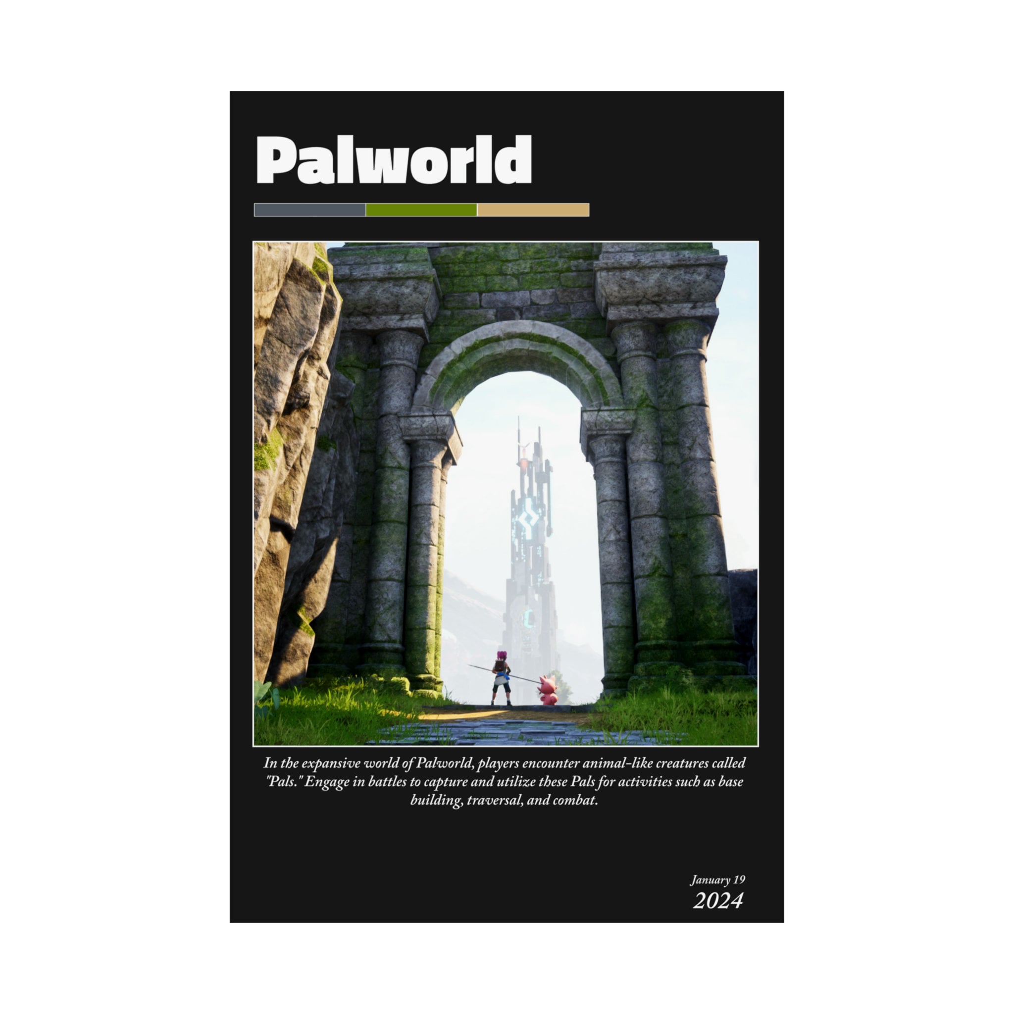 Palworld Game Info Art, Video Game Vertical Poster, Gaming Wall Art ...