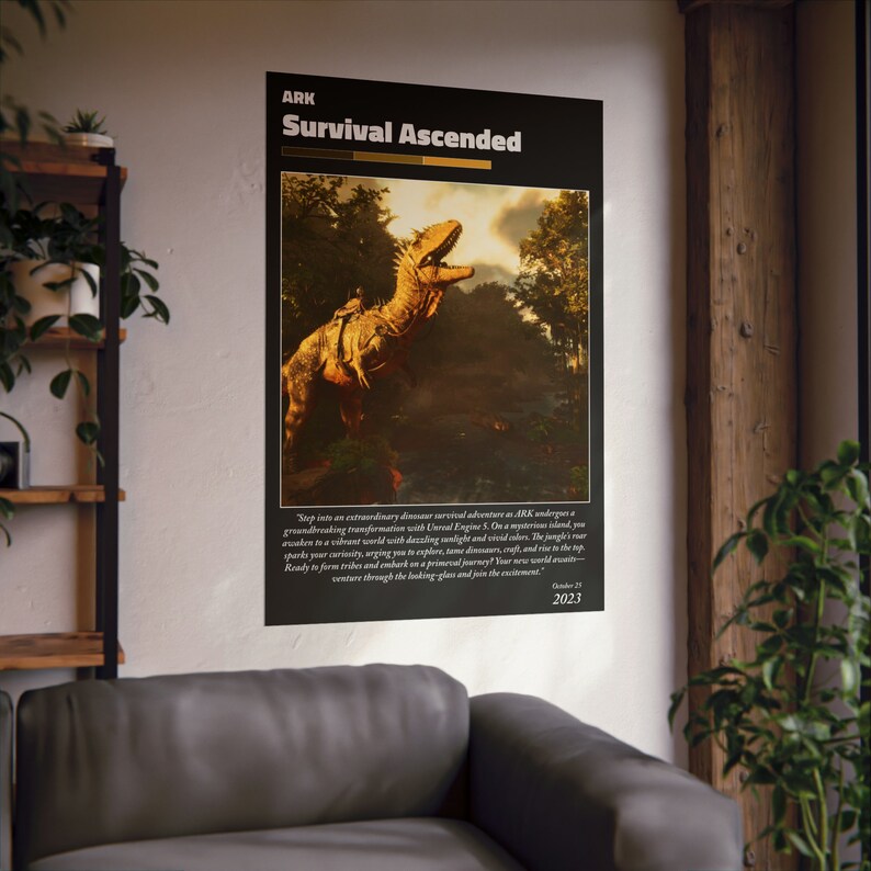 ARK Survival Ascended Game Info, Video Game Art, Gaming Poster Print ...