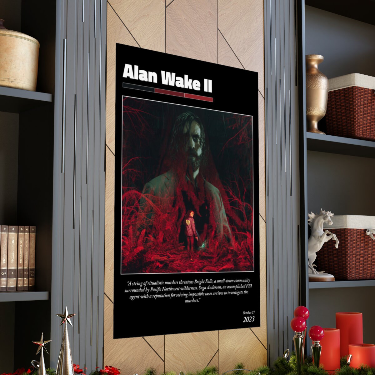 Alan Wake 2 Game Info Art, Video Game Vertical Poster, Gaming Wall Art ...