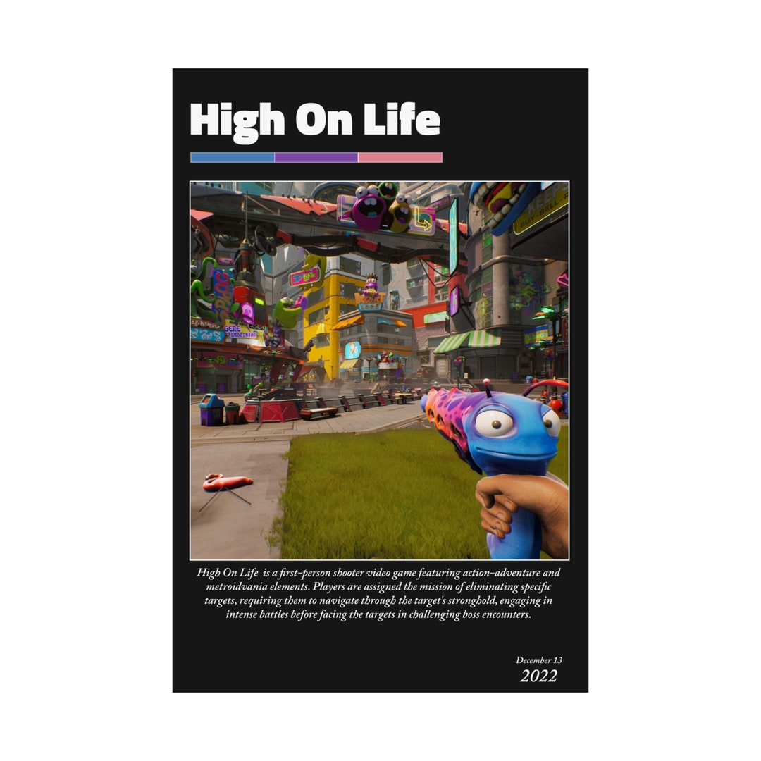 High on Life Poster, Game Info Art, Video Game Vertical Poster, Gaming ...