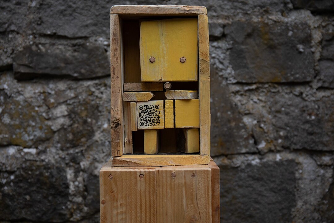 Anduril Robot Sculpture, Original Contemporary Artwork, Reclaimed Wood ...