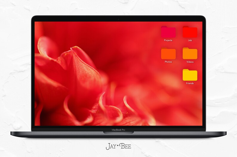 Rainbow Colours Set 20 Desktop Folder Icons Aesthetic - Etsy