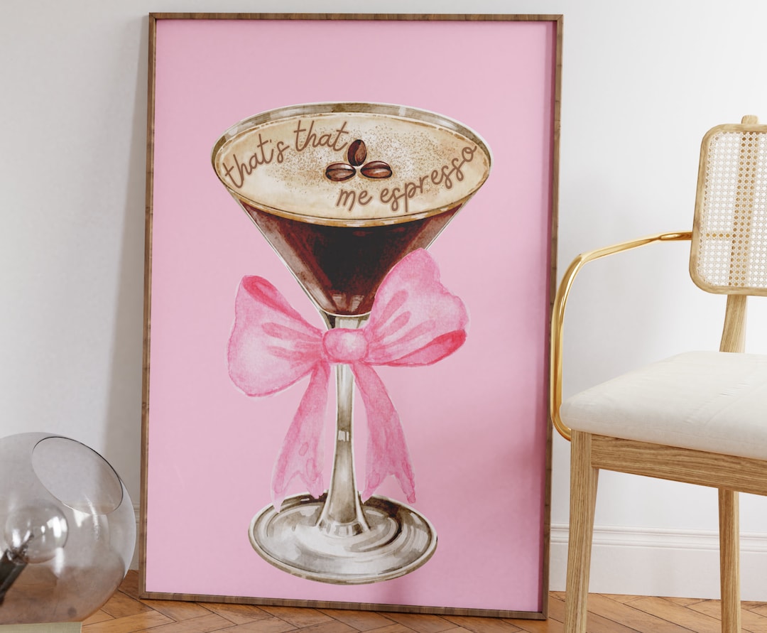 Espresso Art Print, Sabrina Carpenter Wall Art, Coquette Ribbon Bows ...