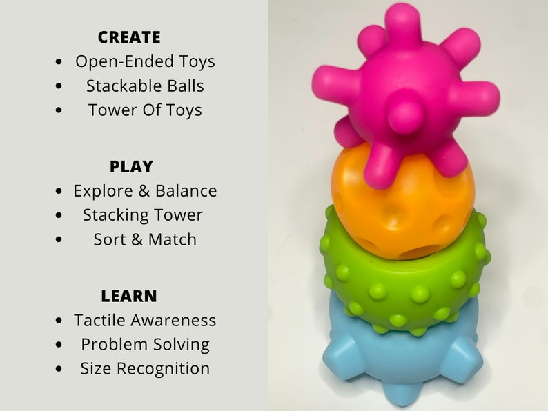 12 Piece Montessori Sensory Toys, Textured Balls, Soft Blocks, Infant ...