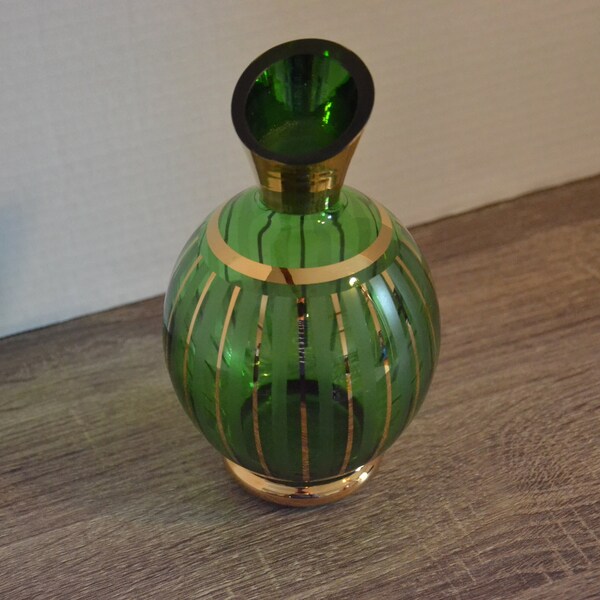 Green and Gold Vase - Etsy