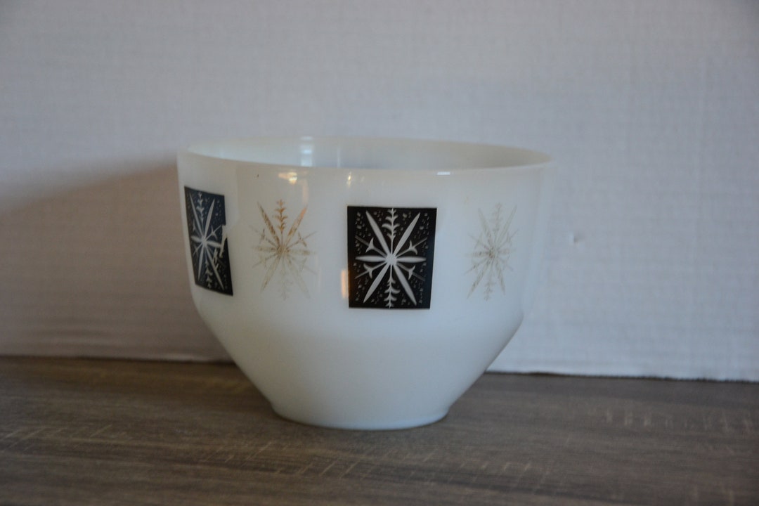 Vtg Federal Glass Snowflake Bowl - Etsy