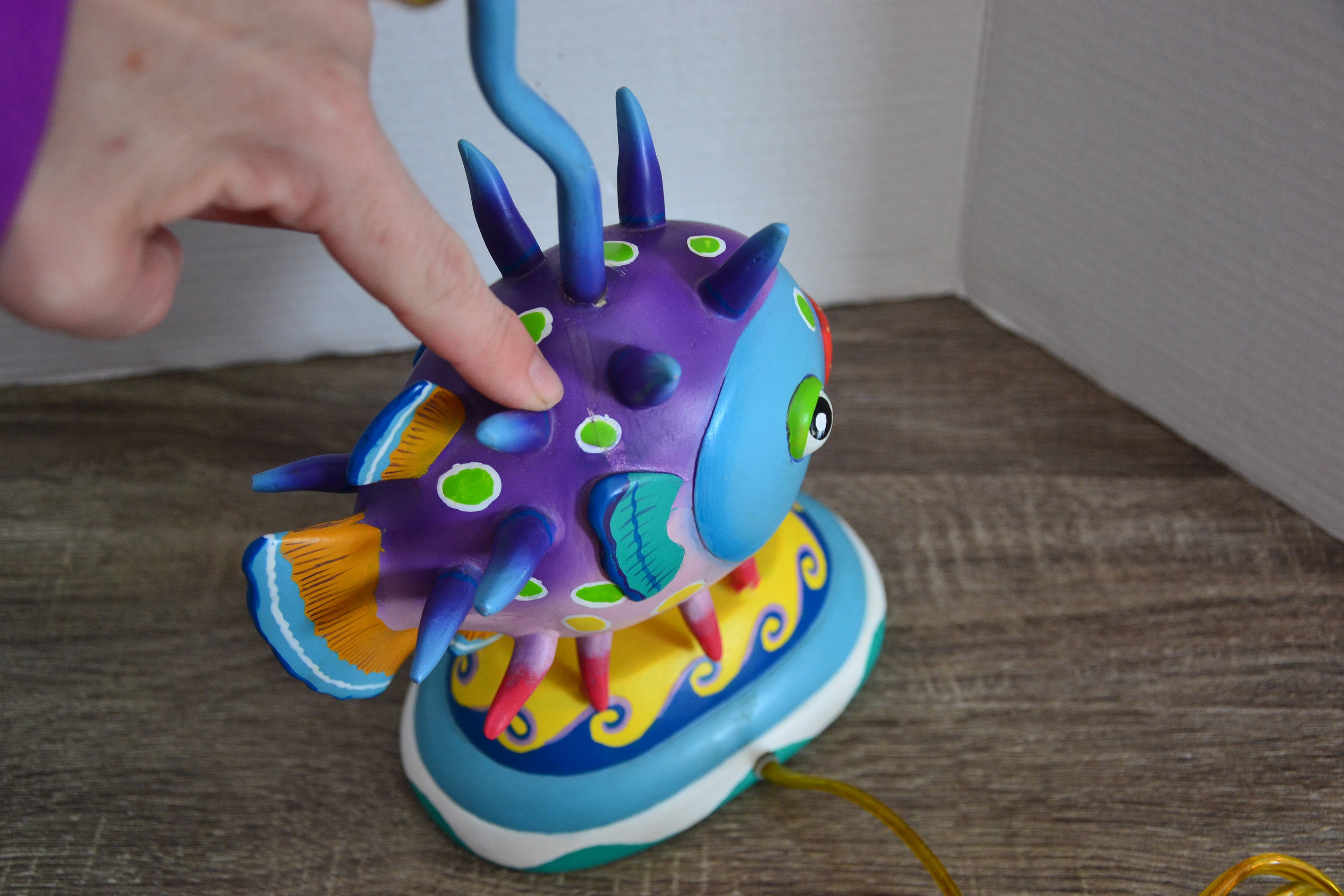 Anthropomorphic Puffer Fish Lamp - Etsy