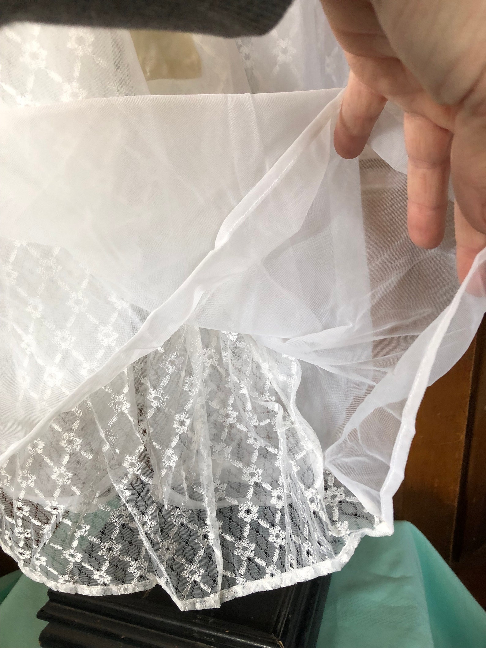 White Sheer Floral Layered Night Set - Etsy