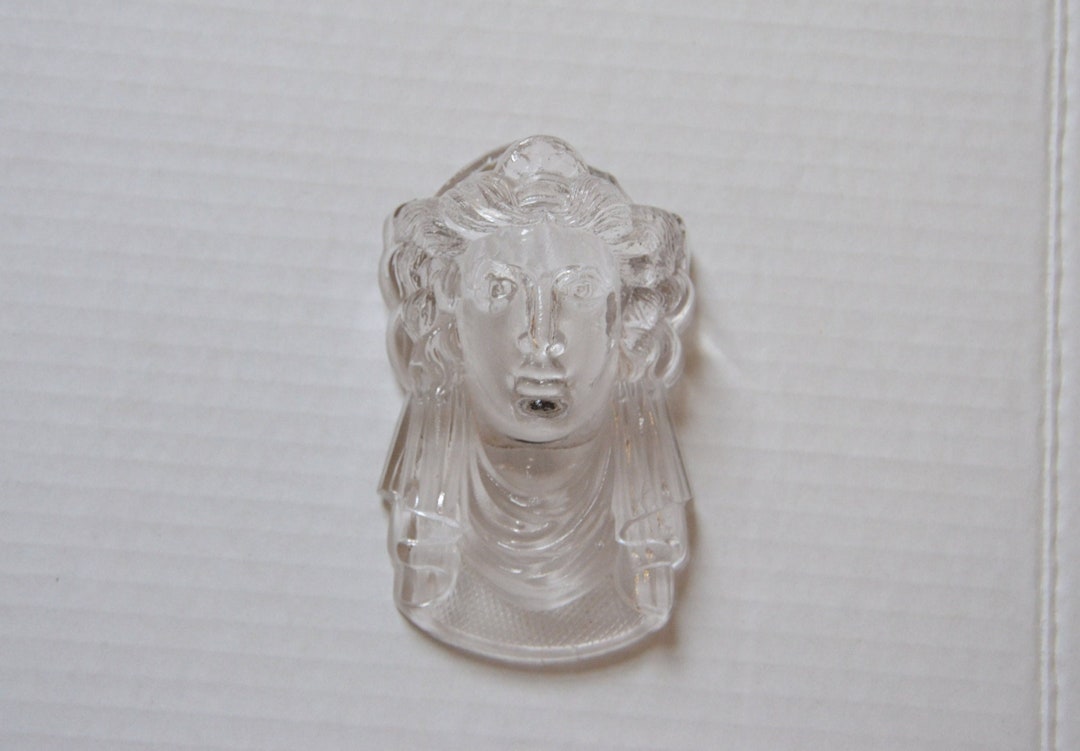 Antique Glass Head Match Holder - Etsy