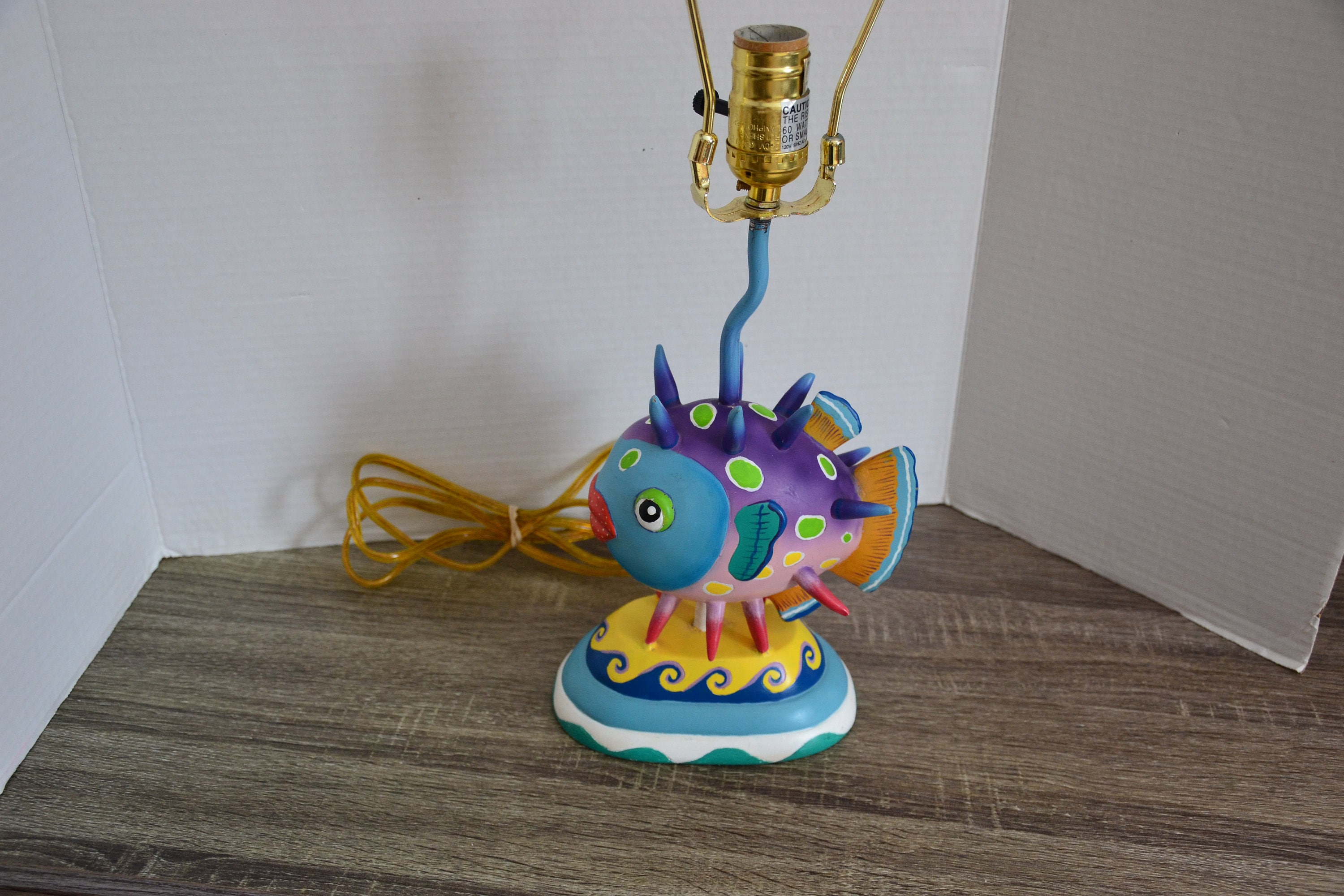 Anthropomorphic Puffer Fish Lamp - Etsy