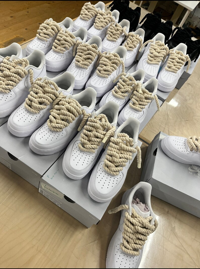 White AF1 With Mega Ropes - Etsy