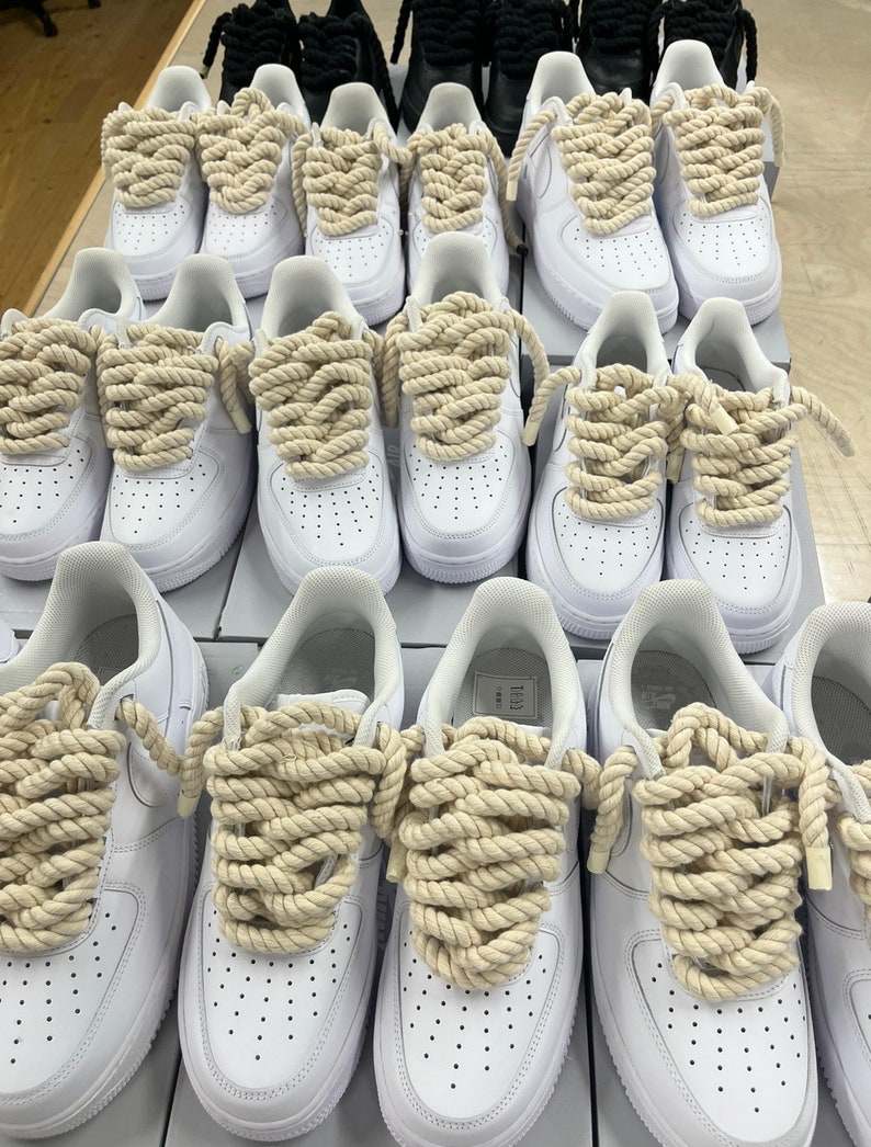 White AF1 With Mega Ropes - Etsy