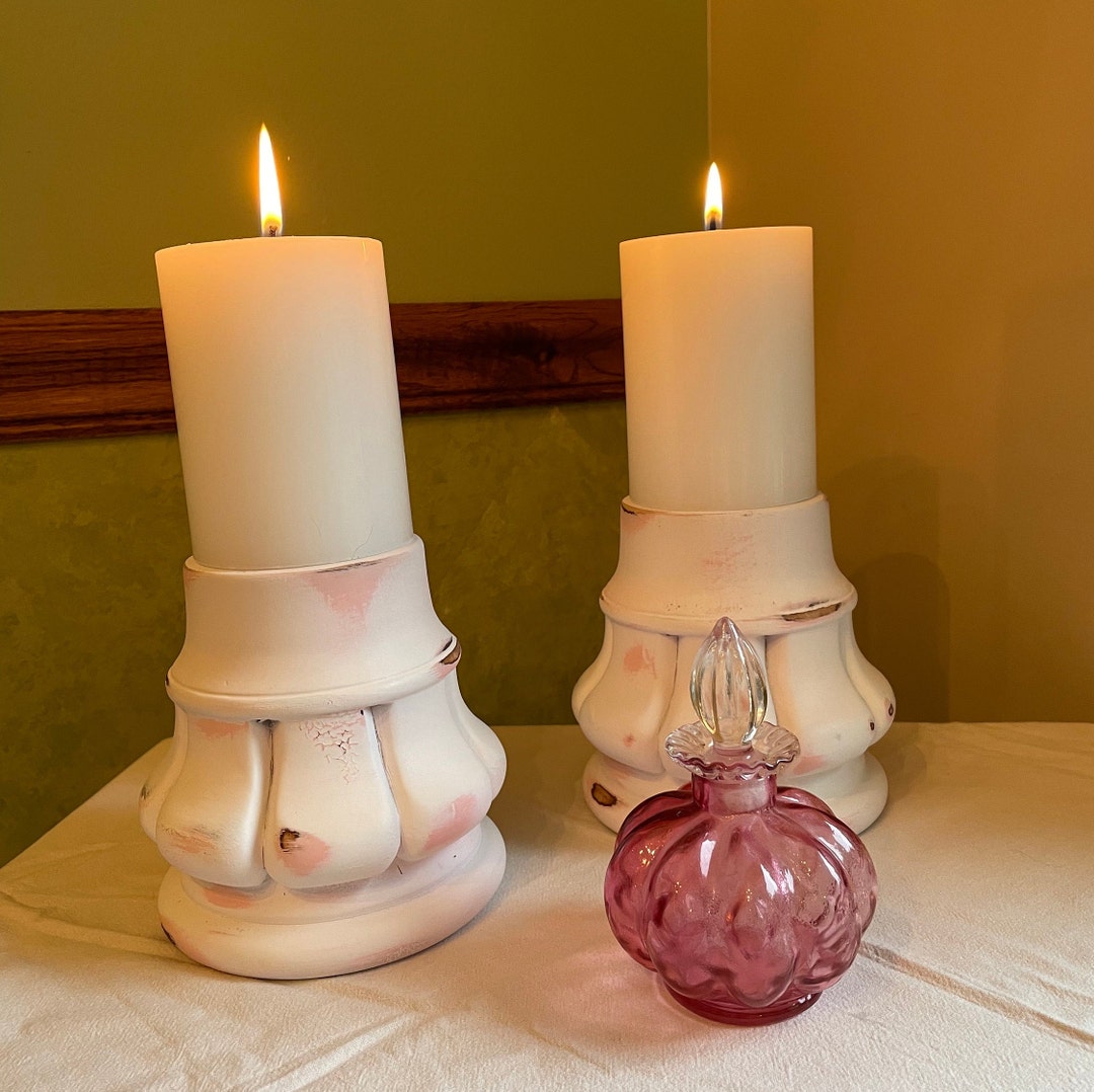 Recycled Pillar Candle Risers Wooden Candle Stands - Etsy