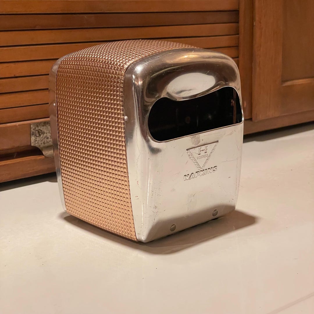 Hostess Co. Vintage Diner Style Tabletop Napkin Dispenser bronze Tone ...