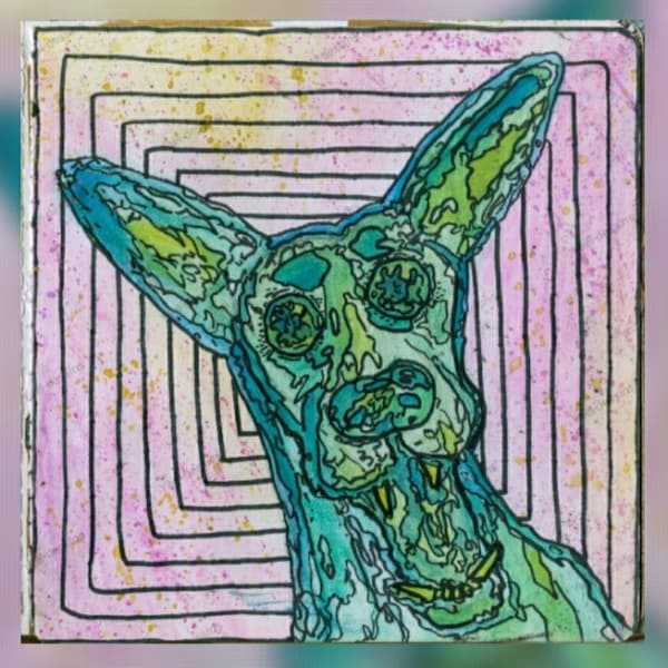Psychedelic Dog Paintings - Etsy