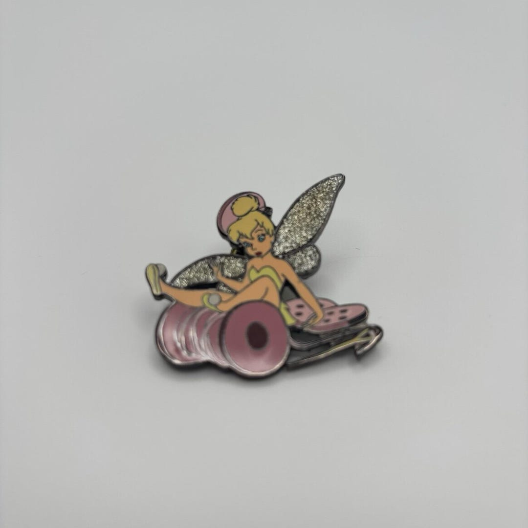 Disneyland Disney Tinker Bell on Pink Spool of Thread Pin 2001 Walt ...