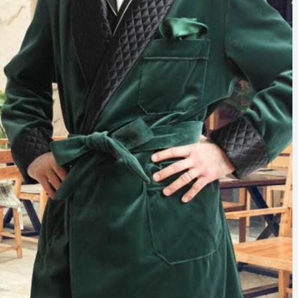 Velvet Smoking Robe - Etsy