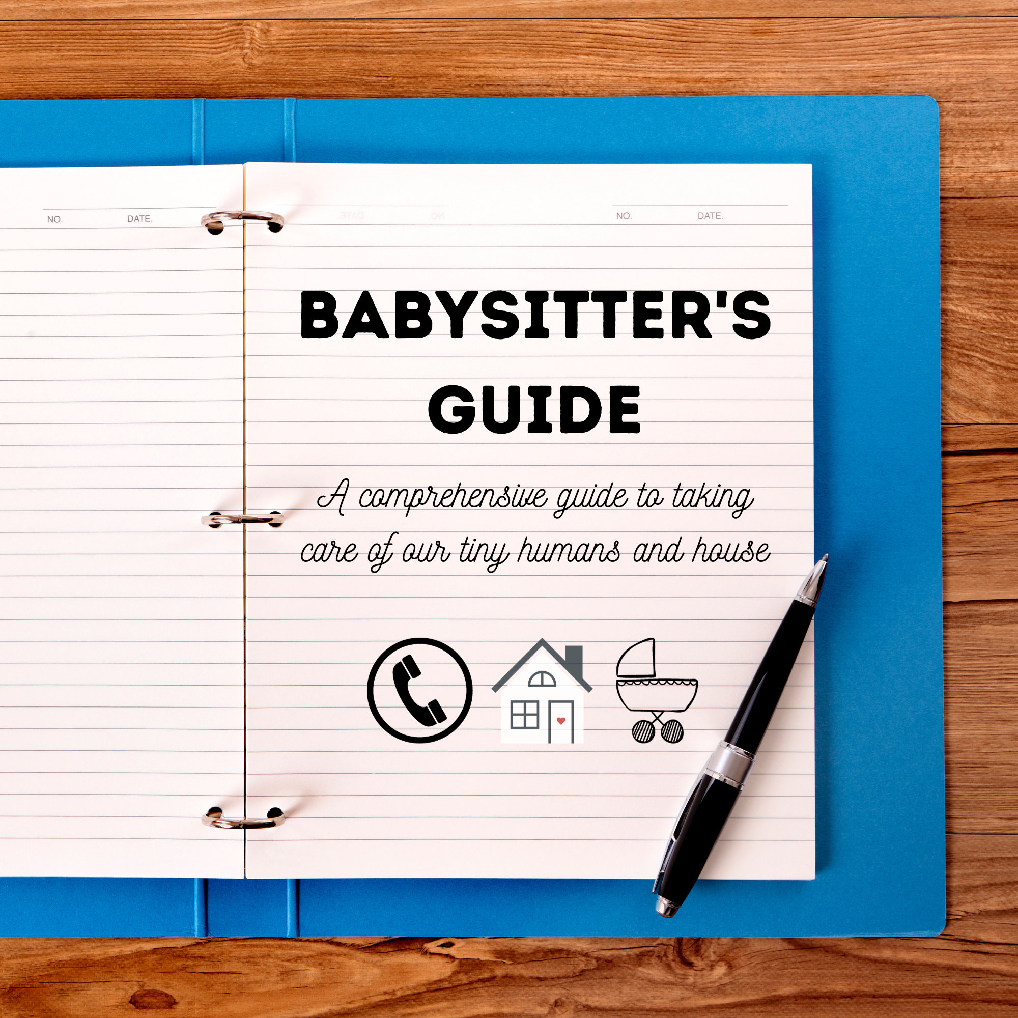 Babysitter's Guide - Caregiver Binder - Nanny Kit - Childcare Notes ...