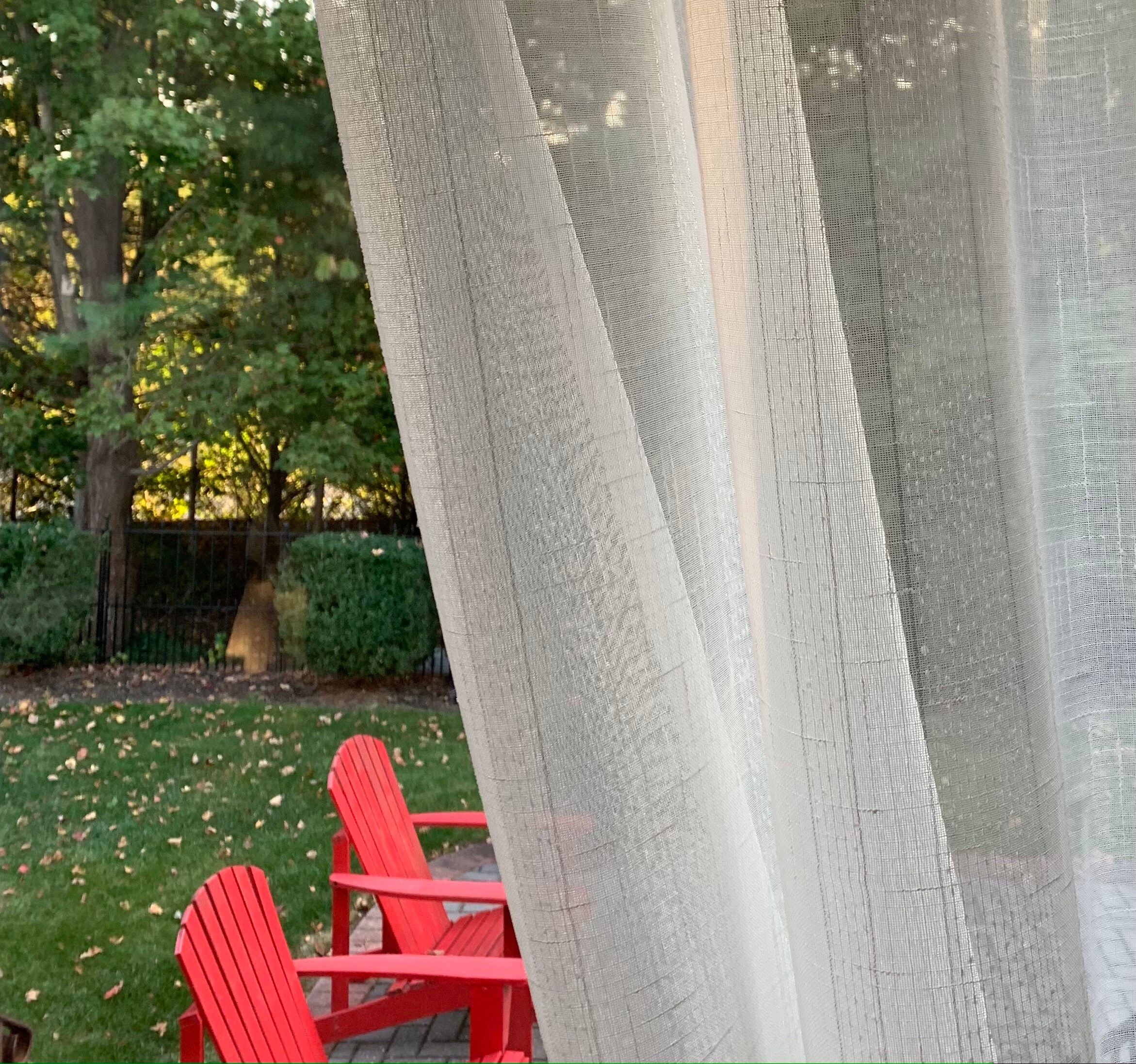 Sheer Fabric Decor Window Curtains, Stripe Sheer Curtains Metallic ...