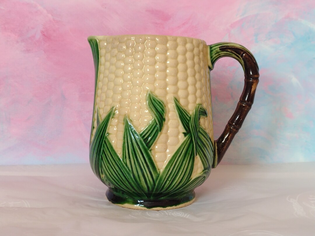 Corn on the Cob Majolica Jug Vintage Ear of Corn Ceramic Pitcher - Etsy UK