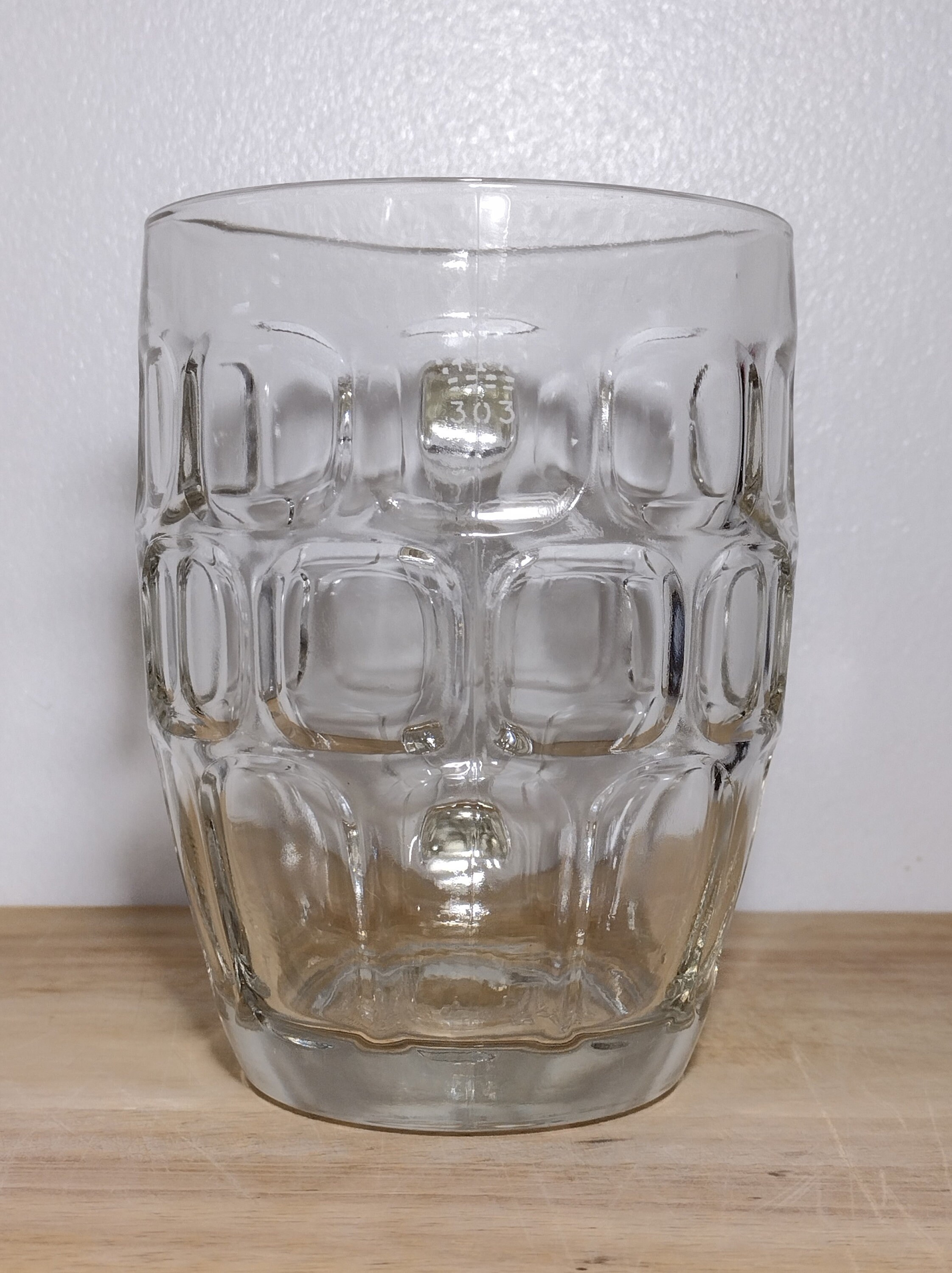 A Set of 4 Beer Glass Tankards 1 Pint Dimpled Beer Glasses DEMA Pressed ...