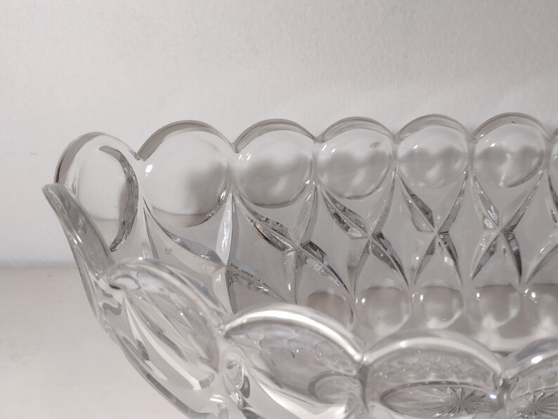 Oval Cut Crystal Fruit Bowl, Godinger Canterbury Pattern - Etsy UK