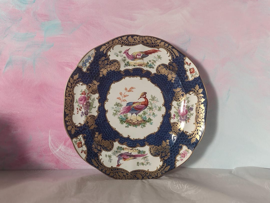 Vintage Booths "scale Blue" Bird Plate; Bone China Bird Side Plate ...