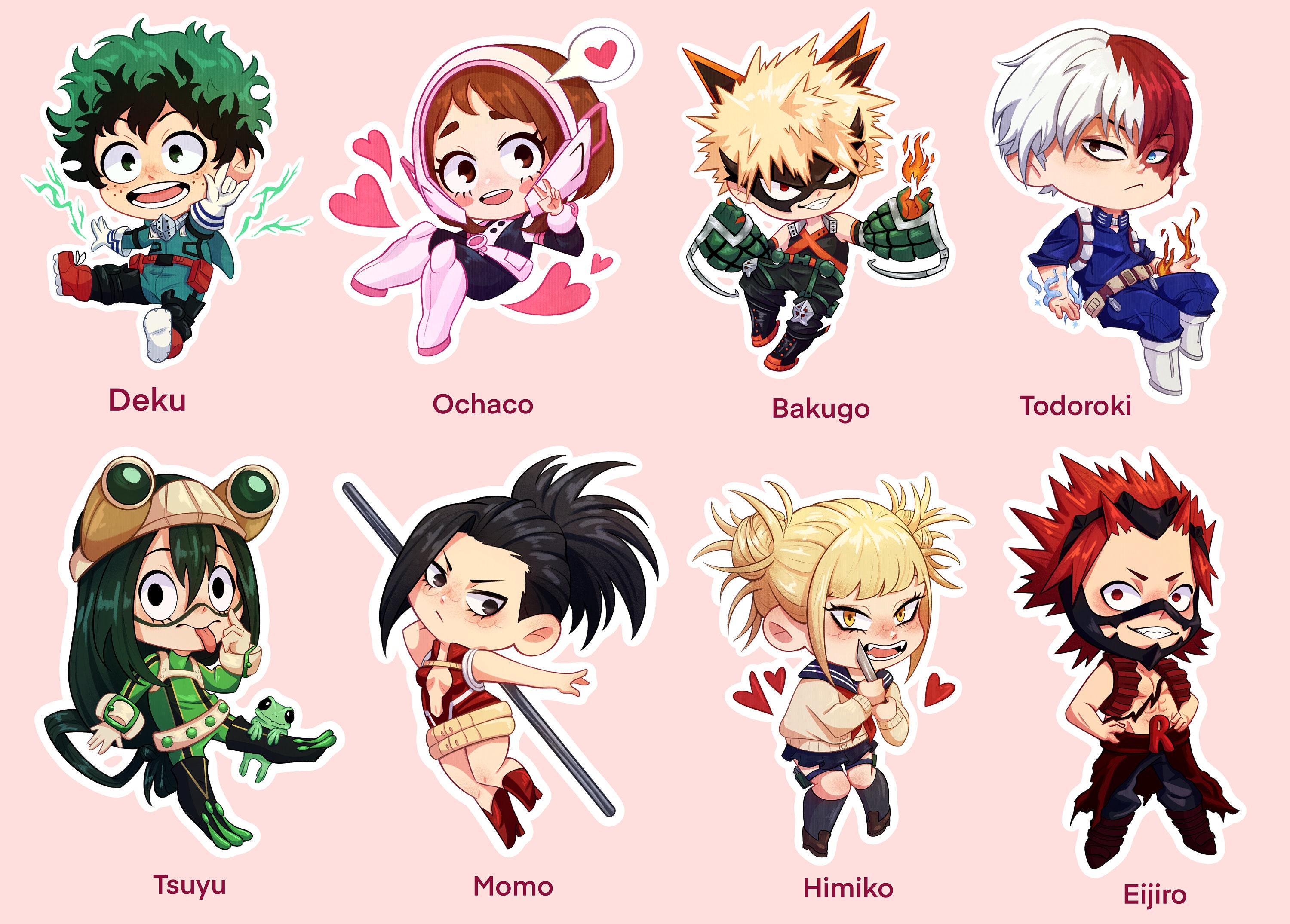 MY HERO ACADEMIA Anime Stickers Water Resistant Vinyl Sticker Glossy - Etsy