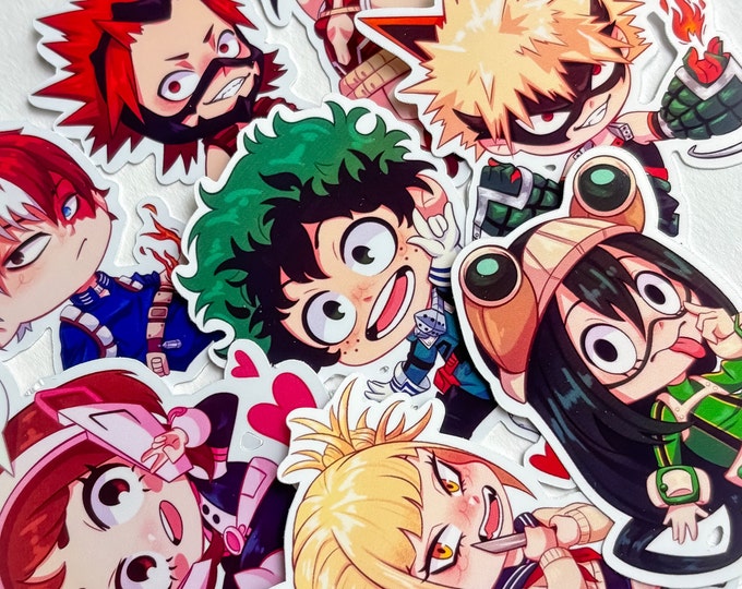 My Hero Anime Sticker, Hero Anime Decal, Kawaii Gifts, Cute My Hero ...