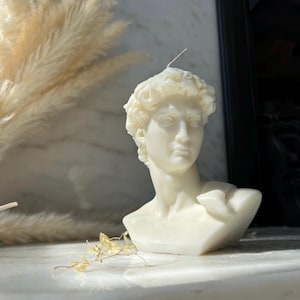 David Head Candle | David of Michelangelo | David Statue Candle | Soy ...