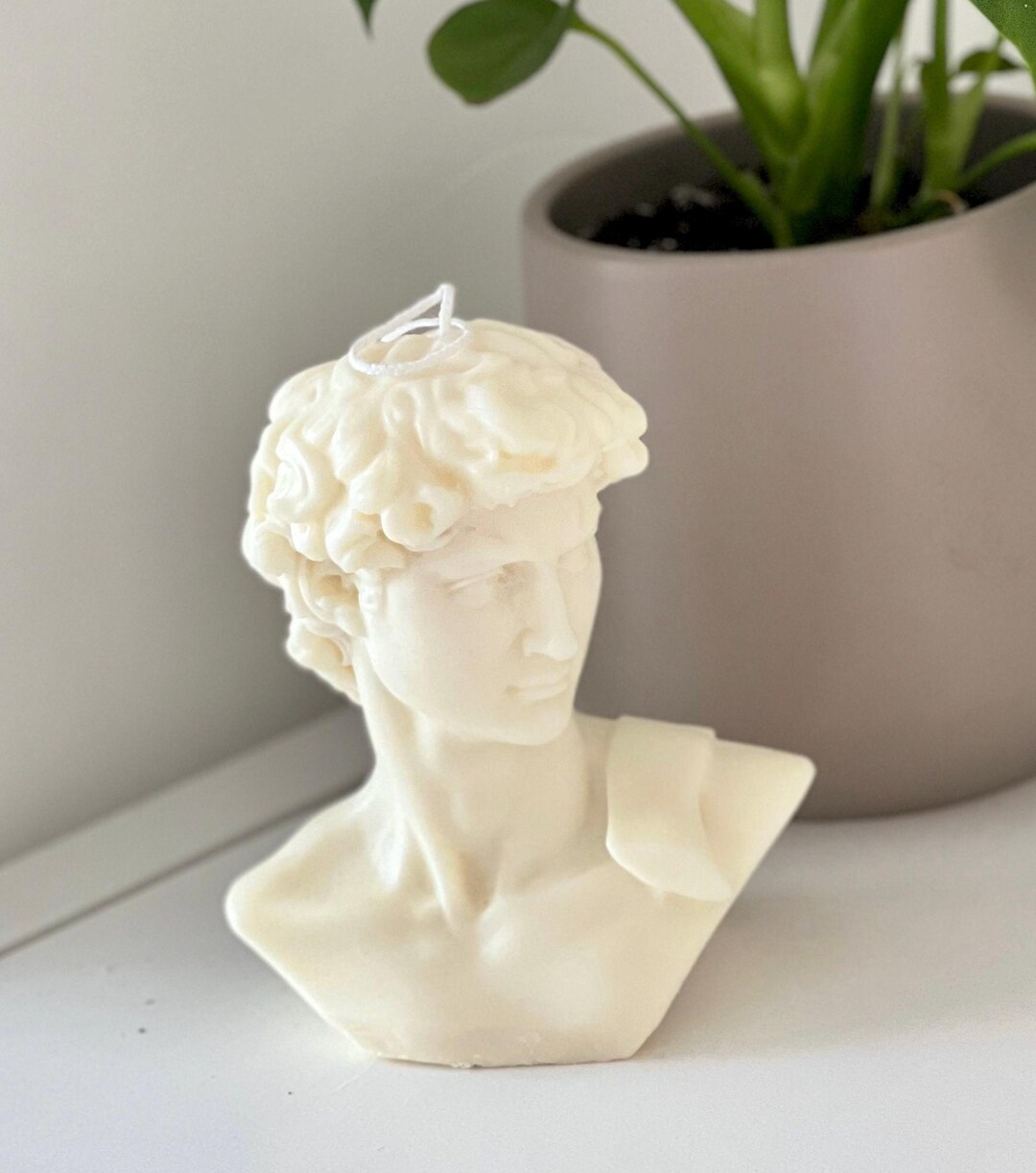 David Head Candle | David of Michelangelo | David Statue Candle | Soy ...