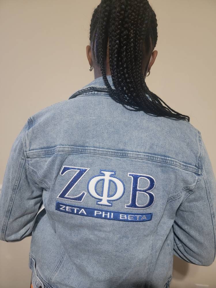 Zeta Embroidered Denim Jacket - Etsy