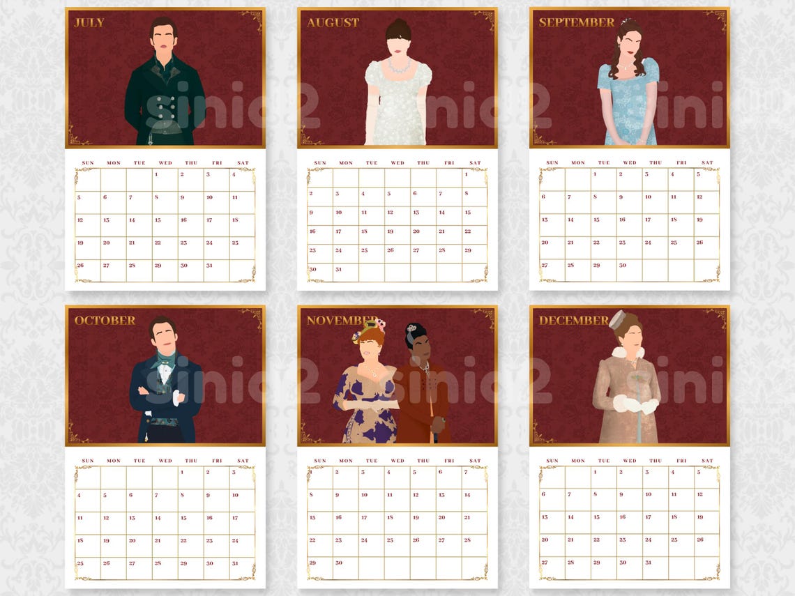 Bridgerton & Queen Charlotte 2026 Monthly Calendar Planner Journal ...