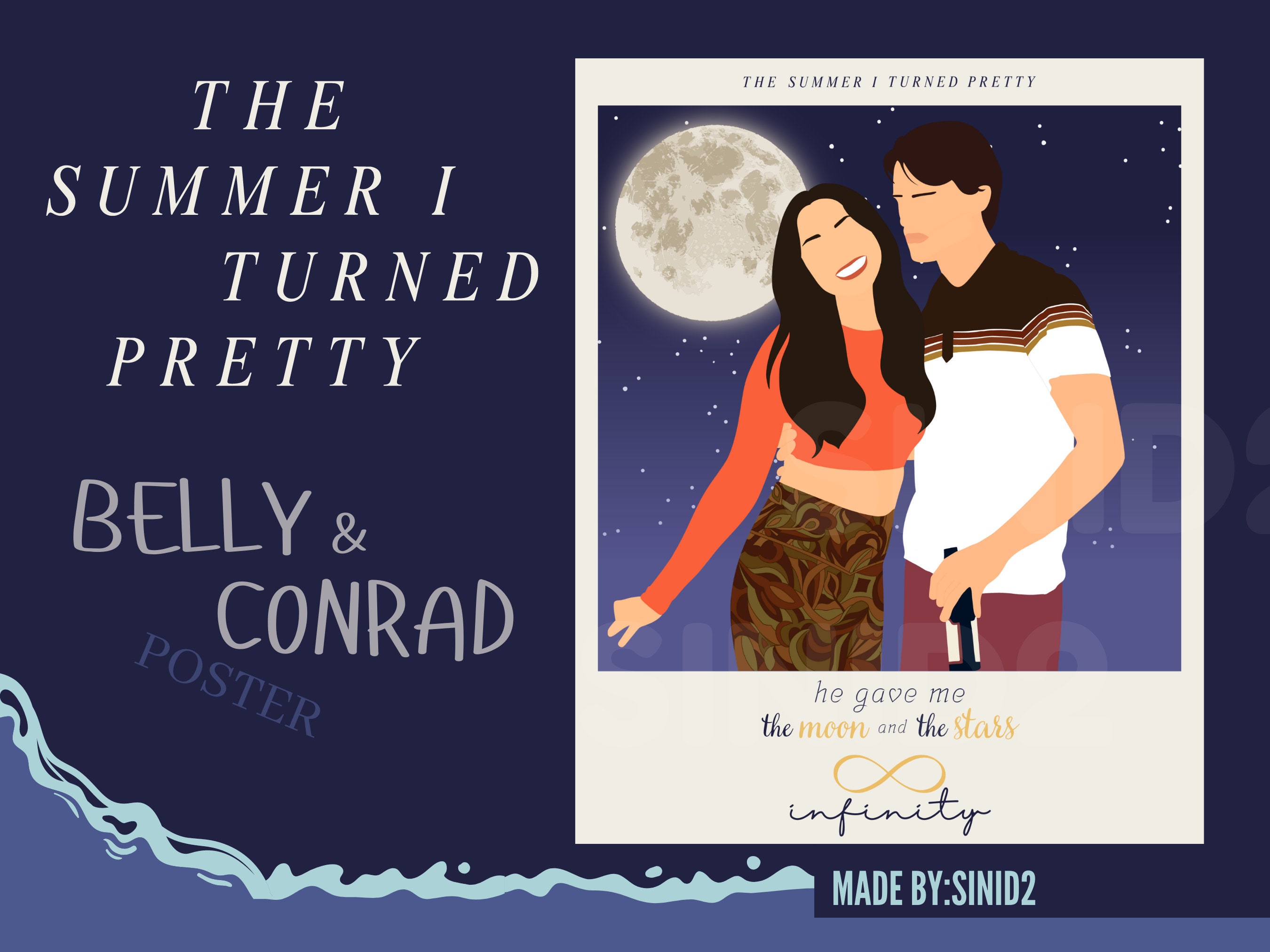The Summer I Turned Pretty Poster Belly and Conrad Moon and - Etsy
