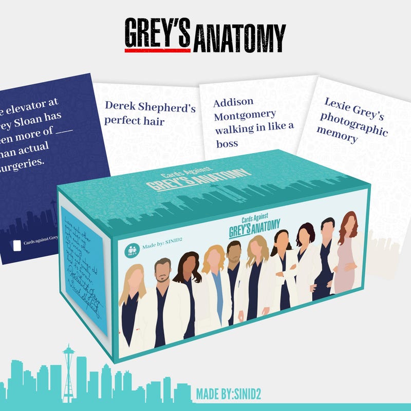 Grey's Anatomy Cards - Etsy UK